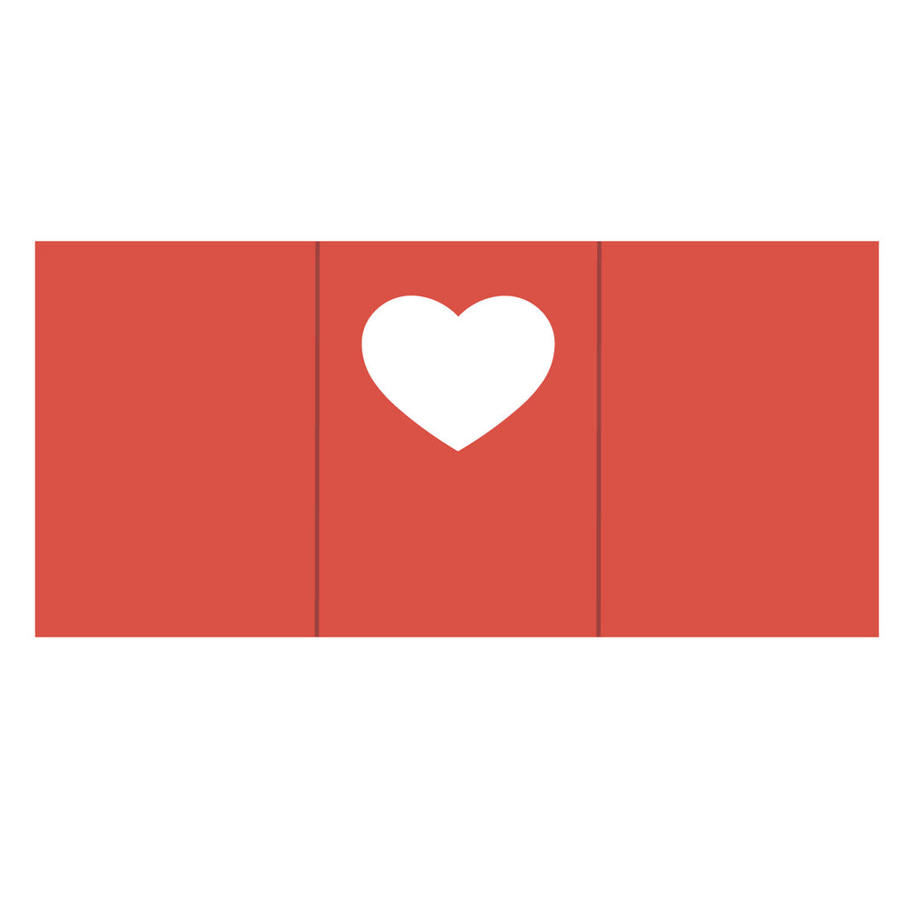 A6 Tri-Fold Card Heart – AccuCut